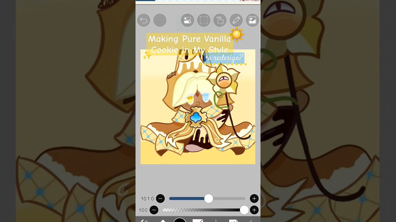 Drawing pure vanilla cookie in my art style+redesign:3 🍪 # ...