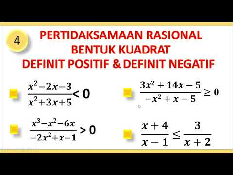 pertidaksamaan rasional kuadrat definit positif dan definit negatif ...