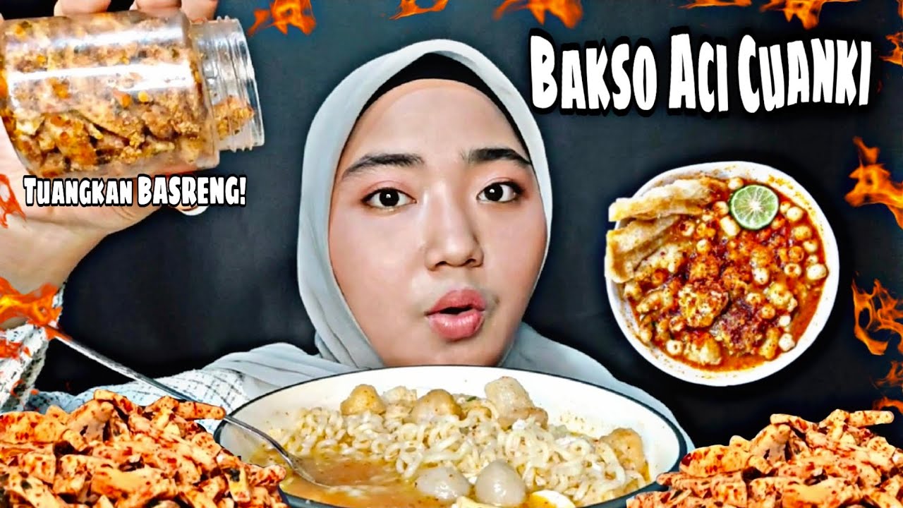 Mukbang Mie Bakso Aci Cuanki Basreng Viral Youtube