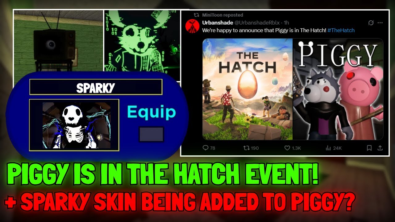PIGGY IS IN THE ROBLOX HATCH EVENT + NEW SPARKY SKIN ADDED TO PIGGY ...