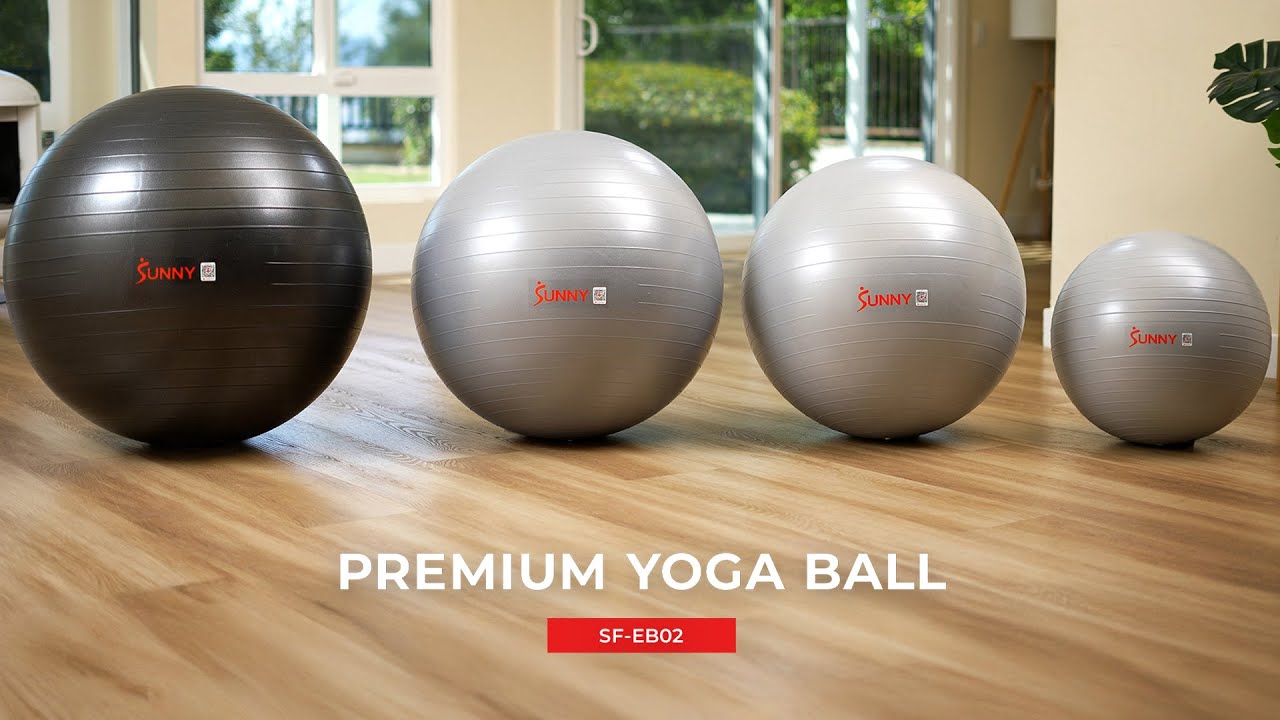Premium Yoga Ball | Sunny Health & Fitness - SF-EB02 - YouTube