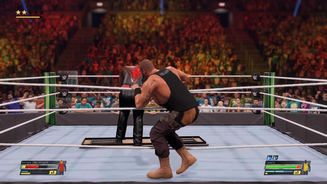 WWE MONEY IN THE BANK : Braun Strowman vs Omos (tables match) - YouTube