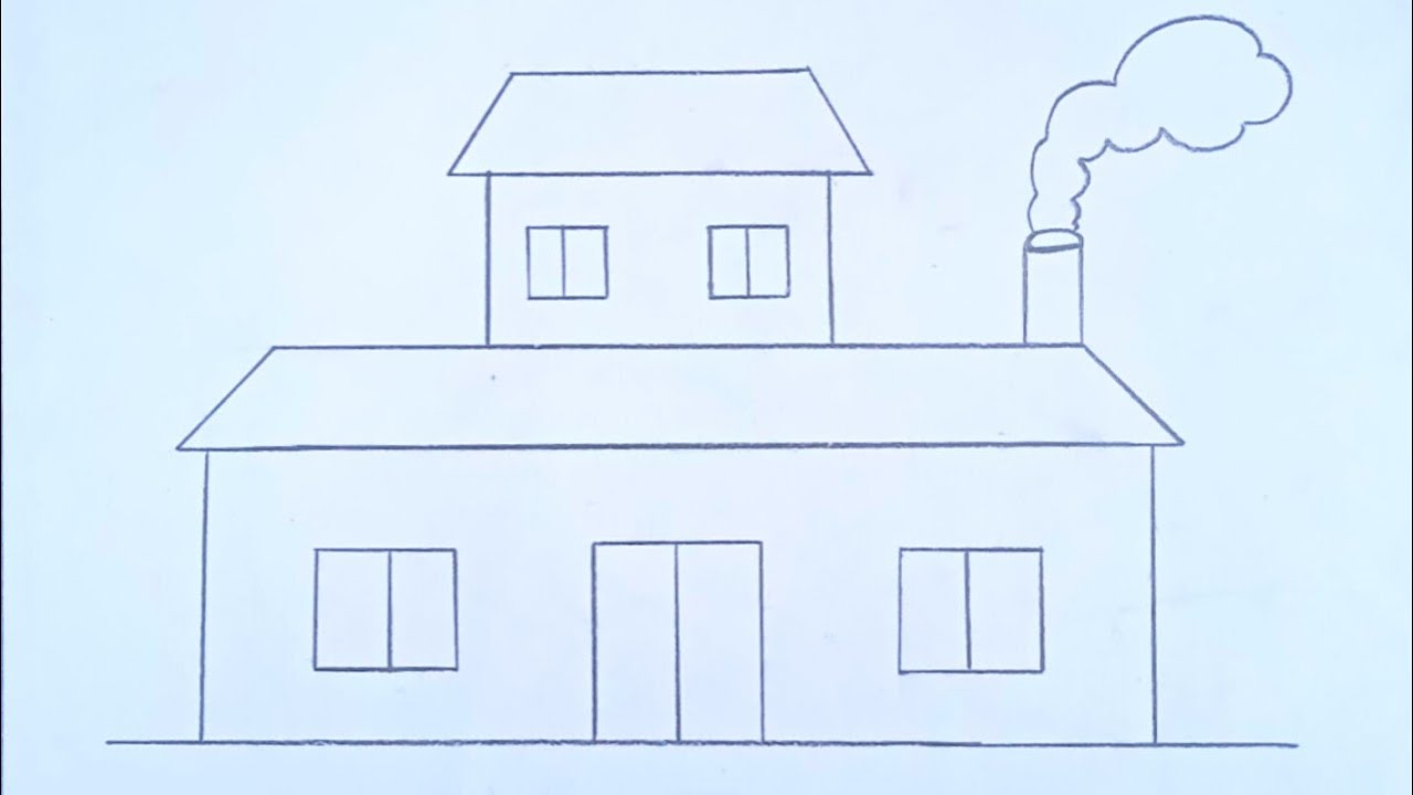 how To Draw a Beautiful Tinny House/ Easy House drawing for kids ...