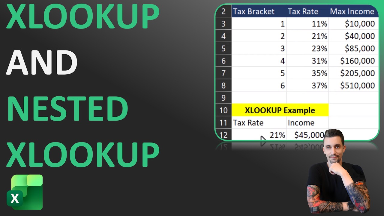 Excel Tips – XLOOKUP & Nested XLOOKUP Explained | Easy Examples - YouTube