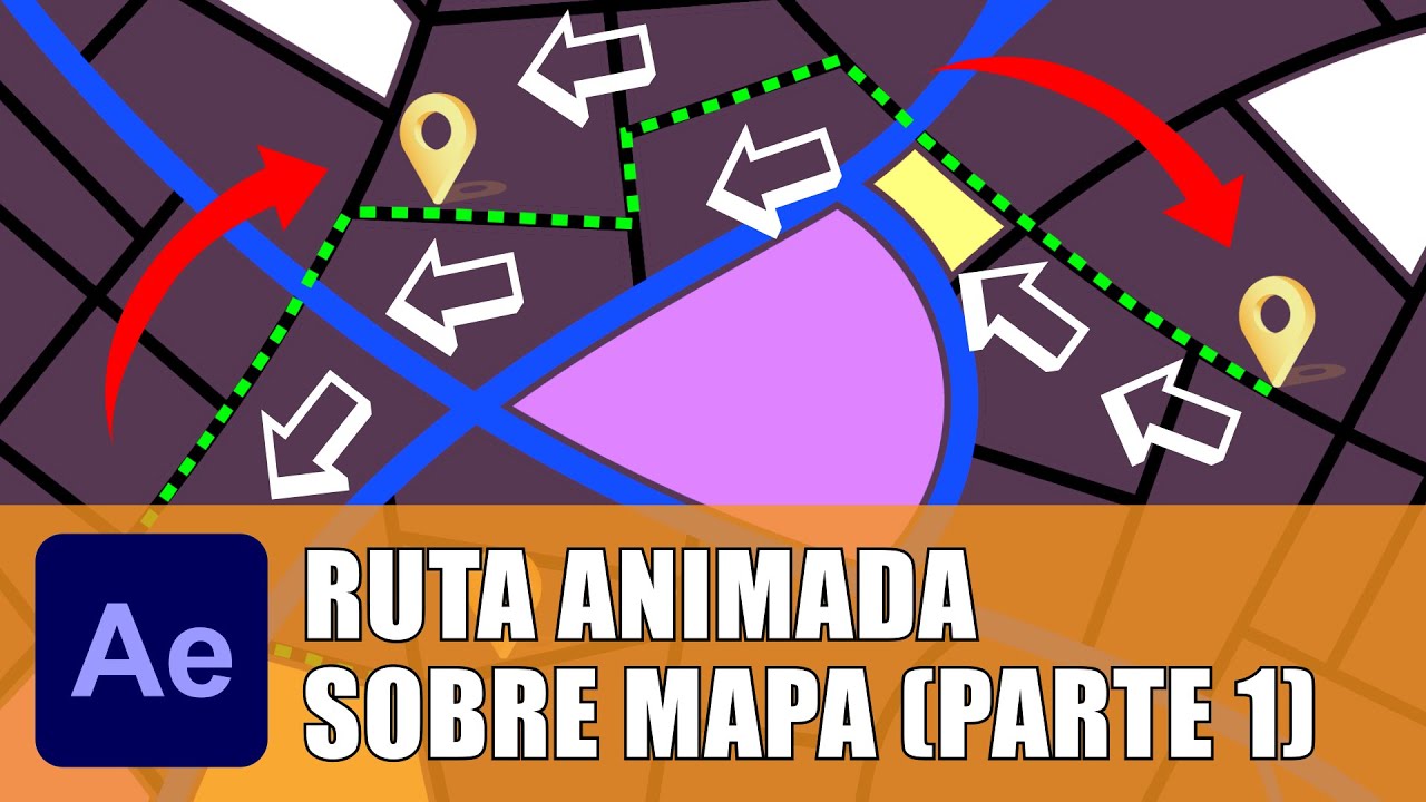RUTA ANIMADA sobre un mapa en After Effects (parte 1) - YouTube