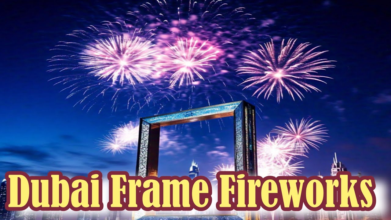 Dubai Frame Fireworks Display to Welcome New Year 2015 - YouTube