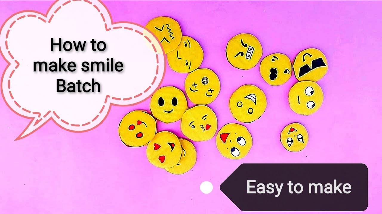 Diy Home made smile Batches /home made collections - YouTube