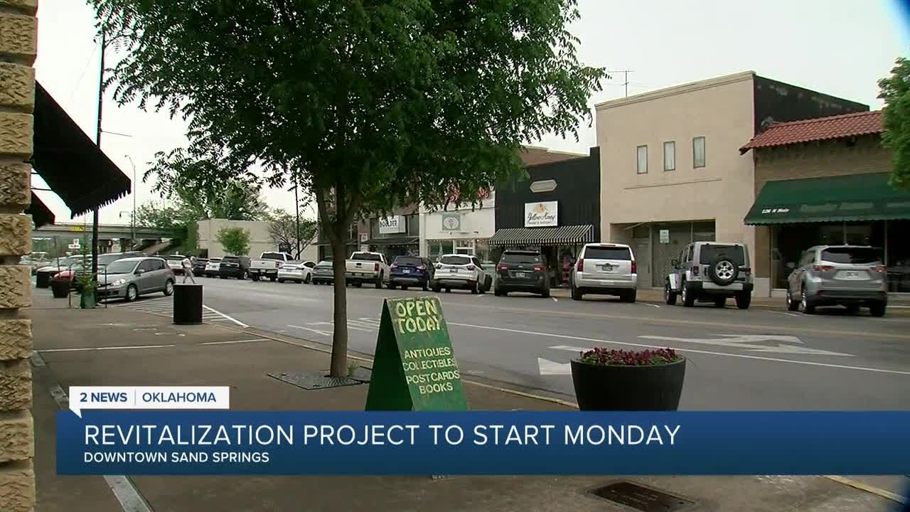 Construction to revitalize downtown Sand Springs to begin - YouTube