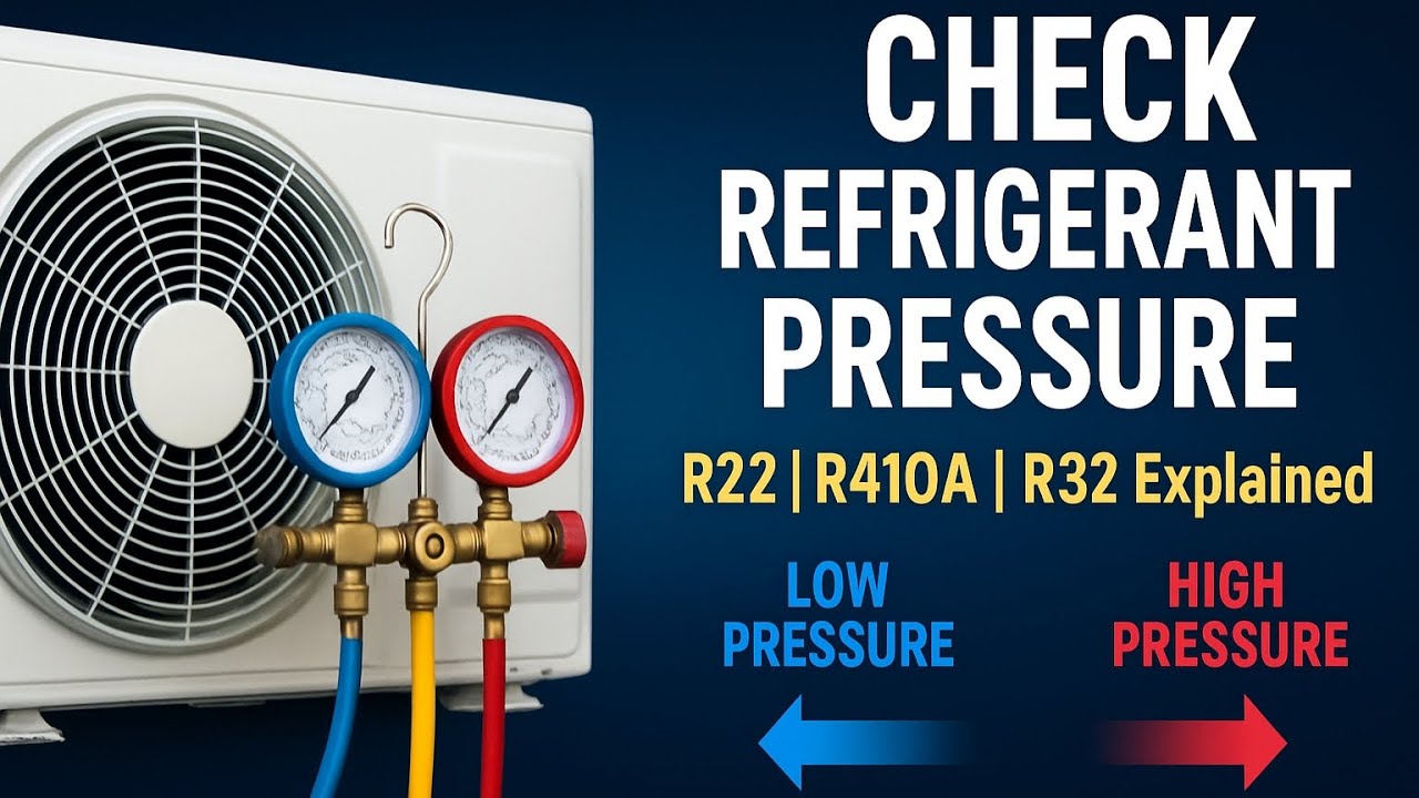 How to Check AC Refrigerant Pressure | HVAC Training for Beginners ...