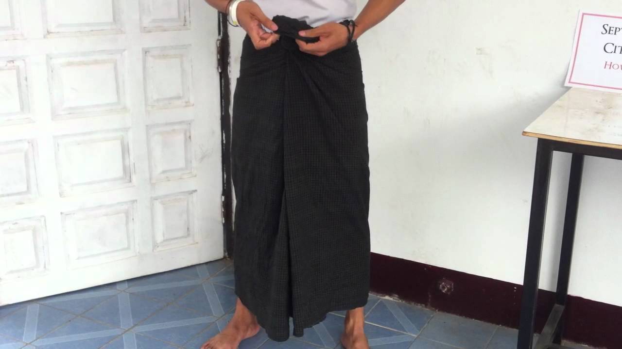 How to tie a Burmese Longi.MOV - YouTube