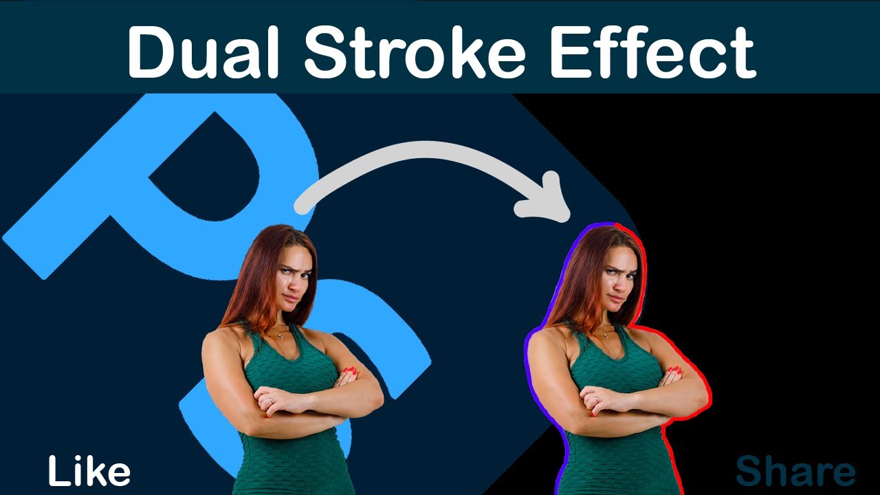 Dual stroke Effect in Photoshop | Photoshop tips. - YouTube