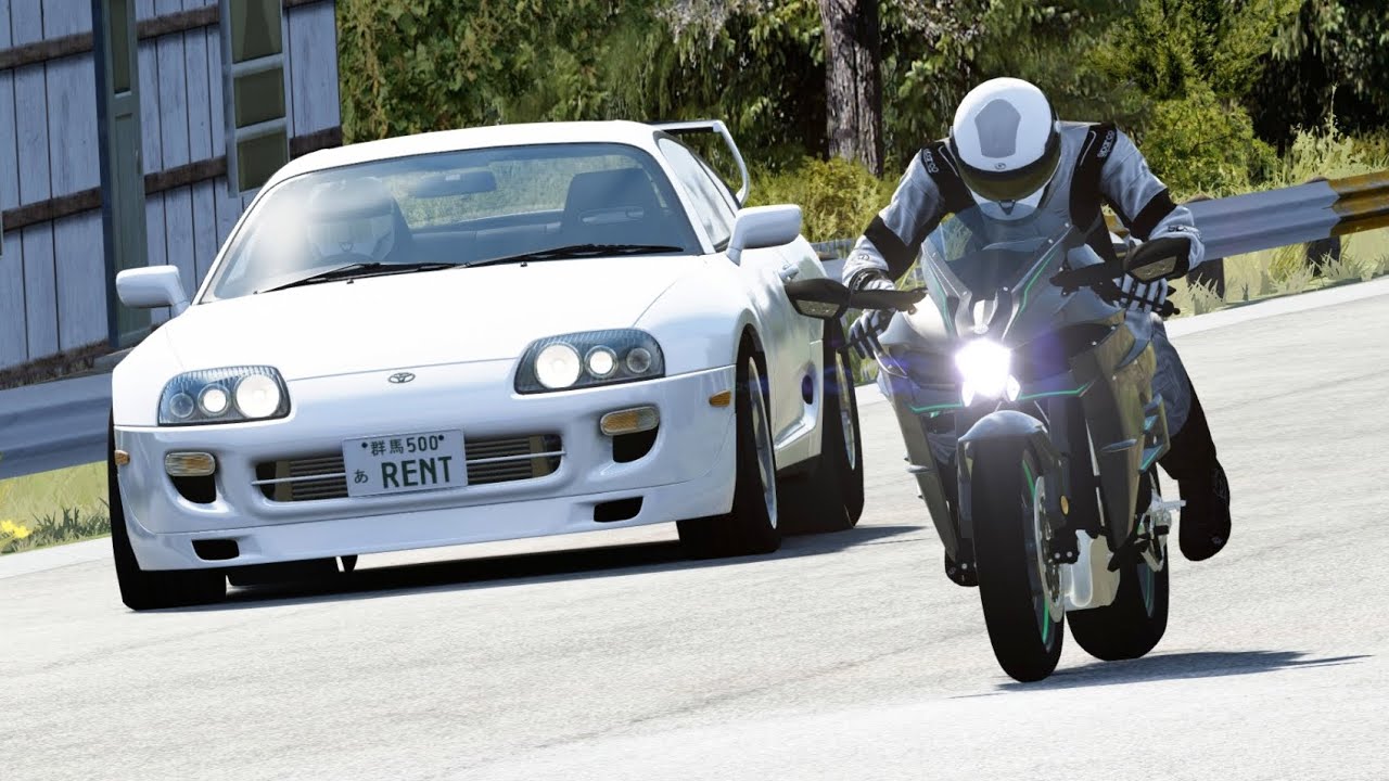 Kawasaki Ninja H2 vs Toyota Supra Drag Factory vs Chevrolet Corvette ...