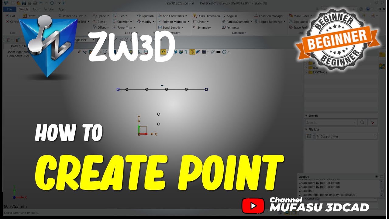 ZW3D How To Create Point YouTube ZW3D How To Create Point YouTube