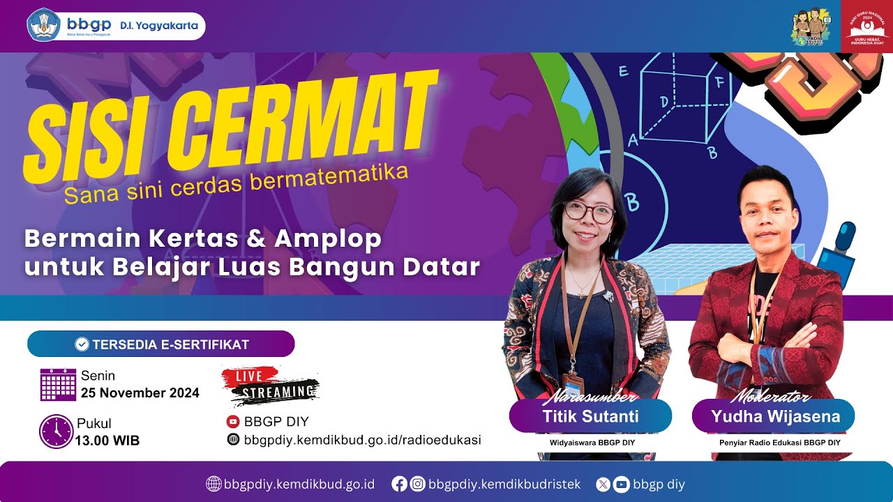 (2024) Sisi Cermat Seri 31: Bermain Kertas & Amplop untuk Belajar Luas ...