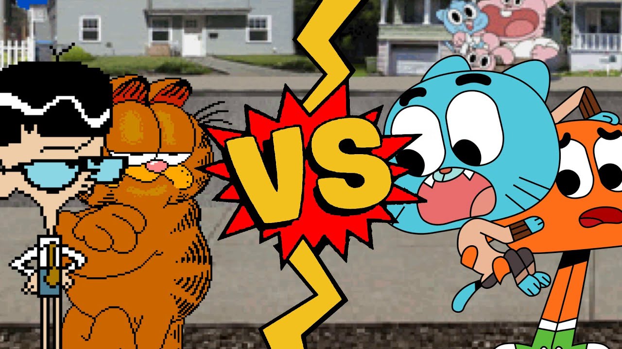 M.U.G.E.N Battles | Garfield/Mandark vs Gumball/Darwin - YouTube