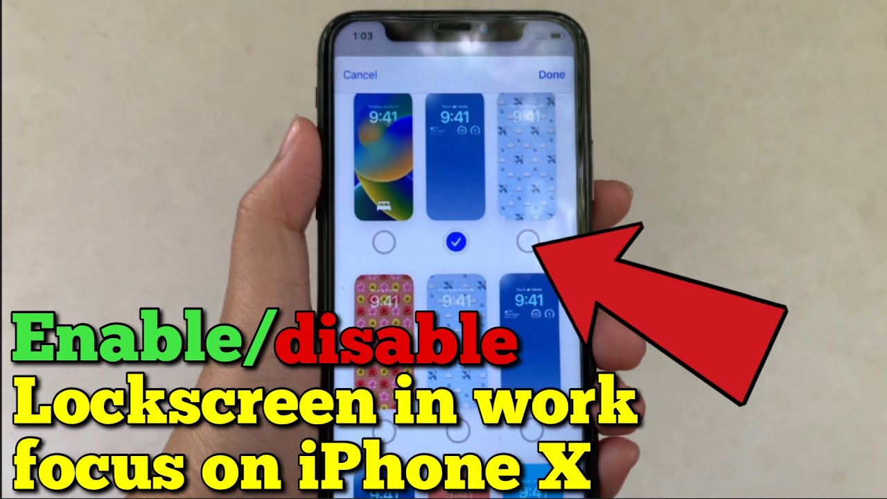 How to enable or disable lock screen in work focus on iPhone X - YouTube