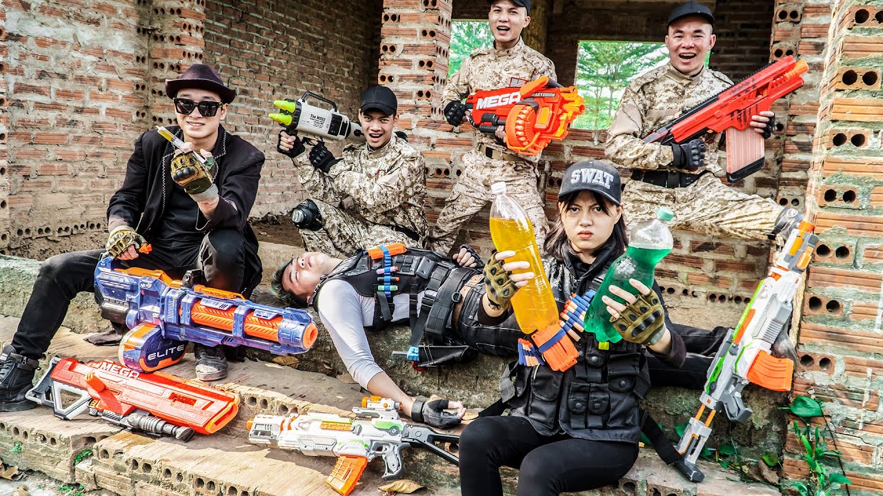 LTT Game Nerf War : Double Trap Campaign Warriors SEAL X Nerf Guns ...