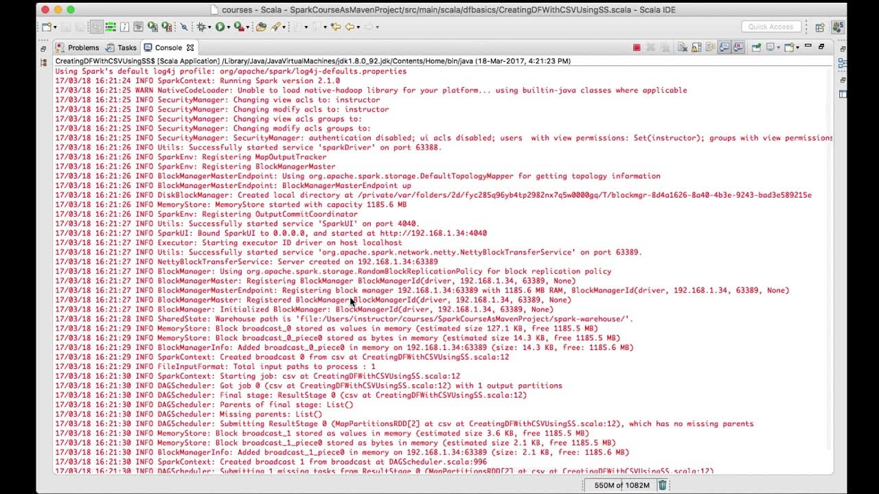 Creating DataFrame with CSV file in Spark 2 x Style - YouTube