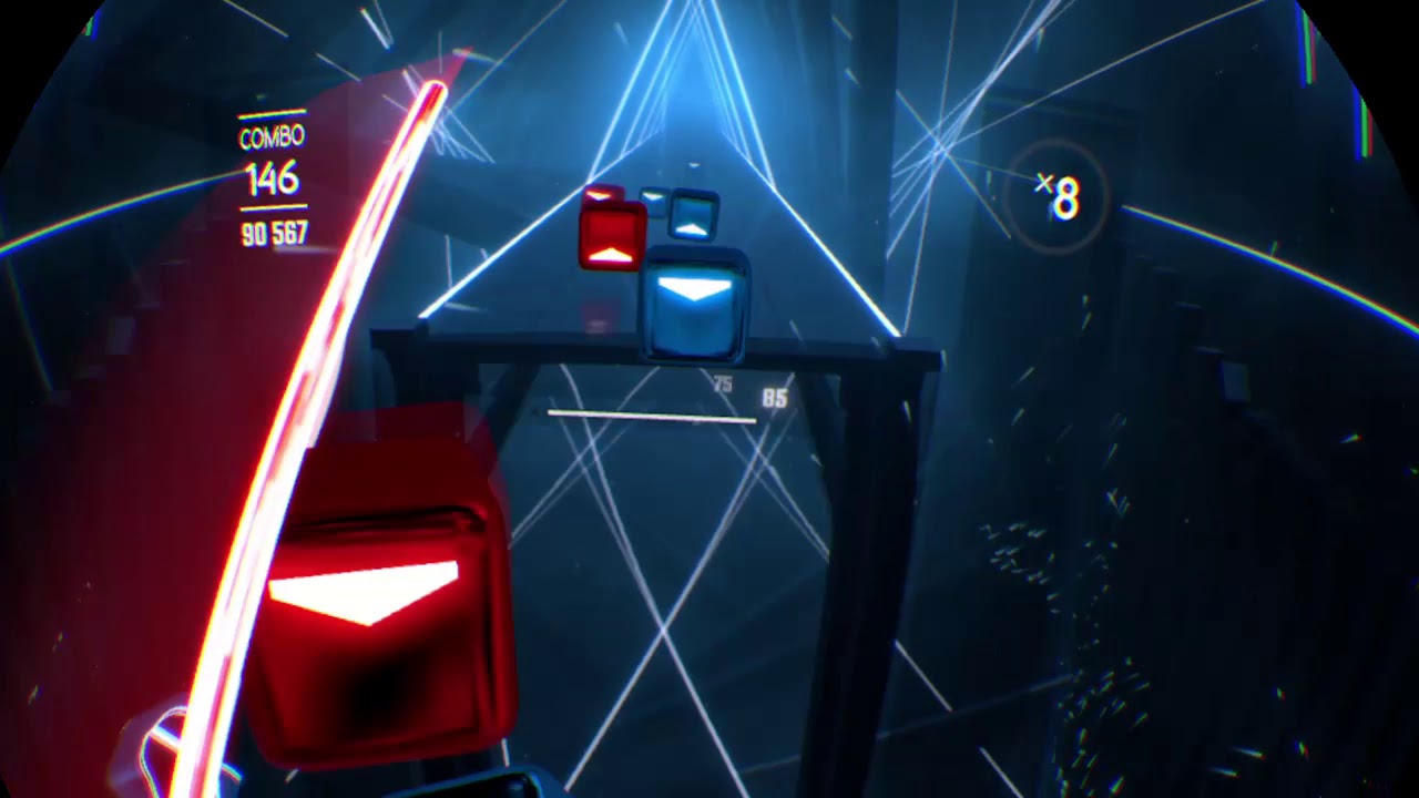 Perfect score on beat saber (hard) - YouTube