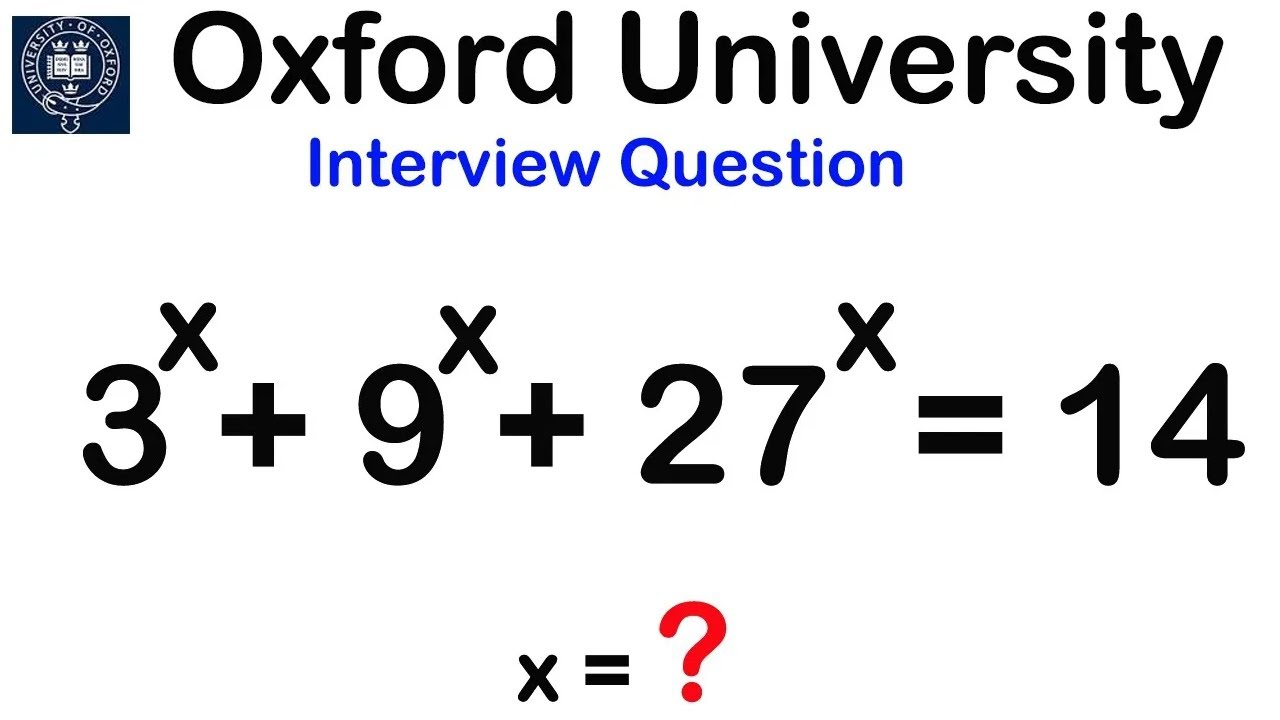 Math Problem For Geniuses | Oxford University Interview Problem - YouTube