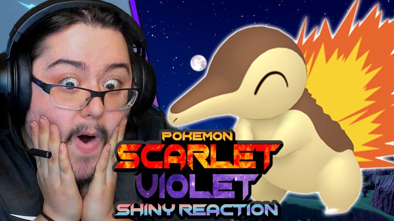 SHINY CYNDAQUIL REACTION!!! (Pokemon Scarlet and Violet Shiny Reaction ...
