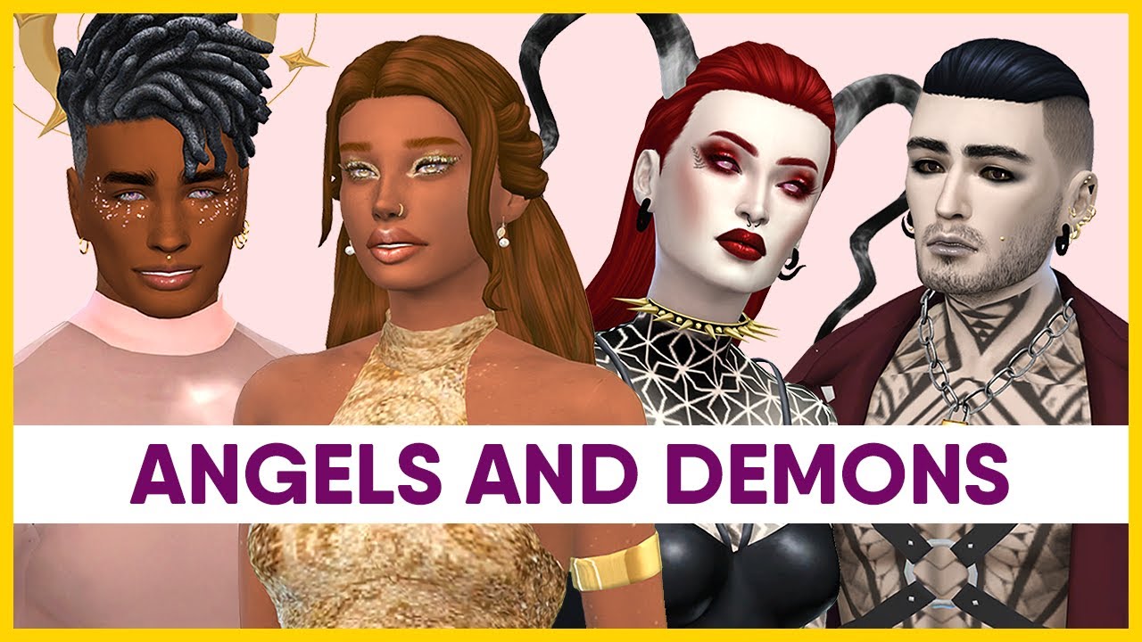 ANGELS & DEMONS | The Sims 4: Create A Sim + CC Links - YouTube