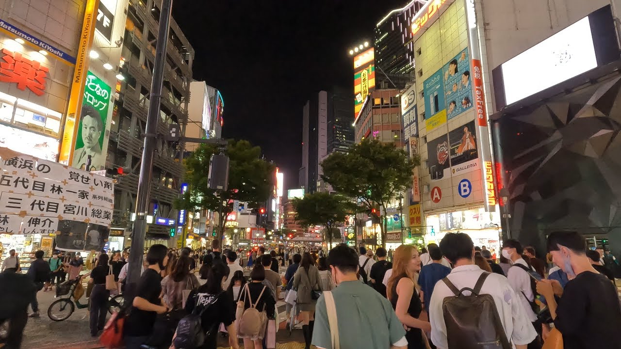 【夜の賑わいが凄いぞ!】夜の渋谷駅周辺を散策!東京都渋谷区japan Walking Around Tokyo Shibuya Station2022年度 4k60 Youtube