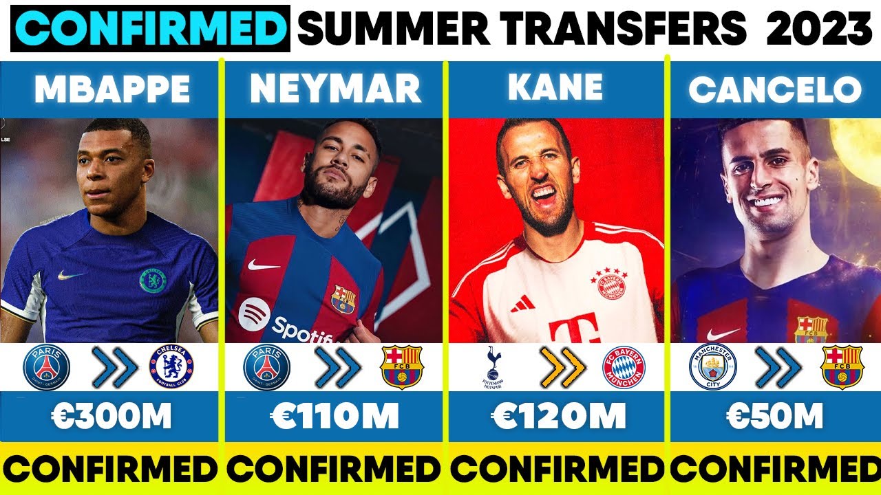 🚨LATEST CONFIRMED TRANSFERS TODAY. Neymar to Barcelona, Kane to Bayern ...