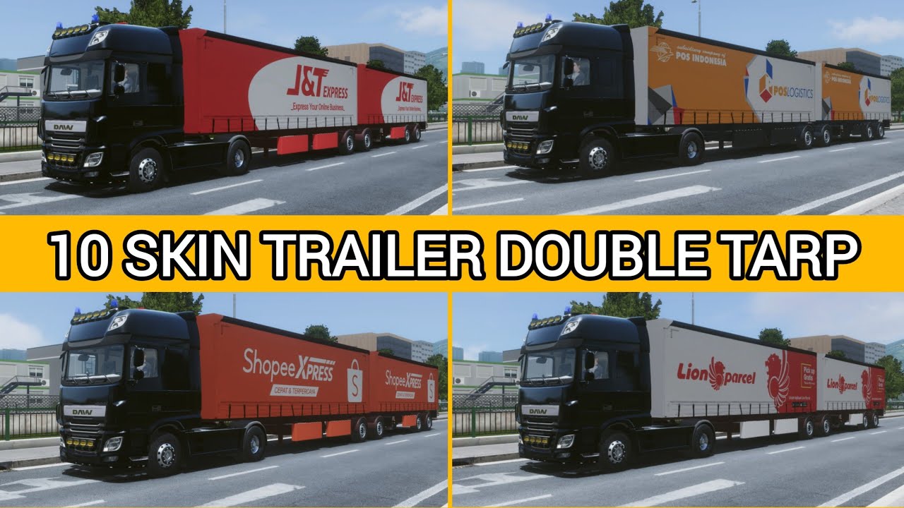 SKIN TRAILER DOUBLE TARP COMPANY FROM INDONESIA | Truckers Of Europe 3 ...