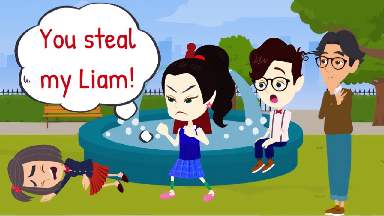 Mina Fights Maxine because of Liam!! - Conversation in English - Mina English - YouTube