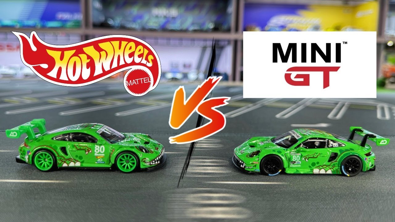 Unboxing Hot Wheels VS Mini GT Porsche GT3 R 'Rexy' Comparison - YouTube