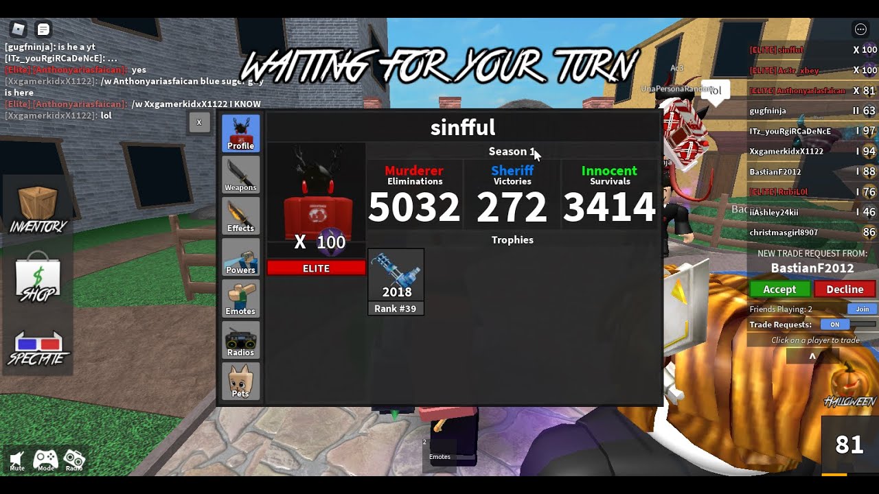 Roblox Murder Mystery 2! Getting Bacon Guns! SINFULL JOIN MY GAME ...