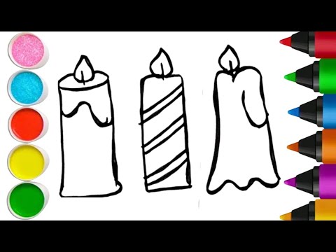 Fun and Easy Candle Drawing for Kids and Toddlers - Step-by-Step ...
