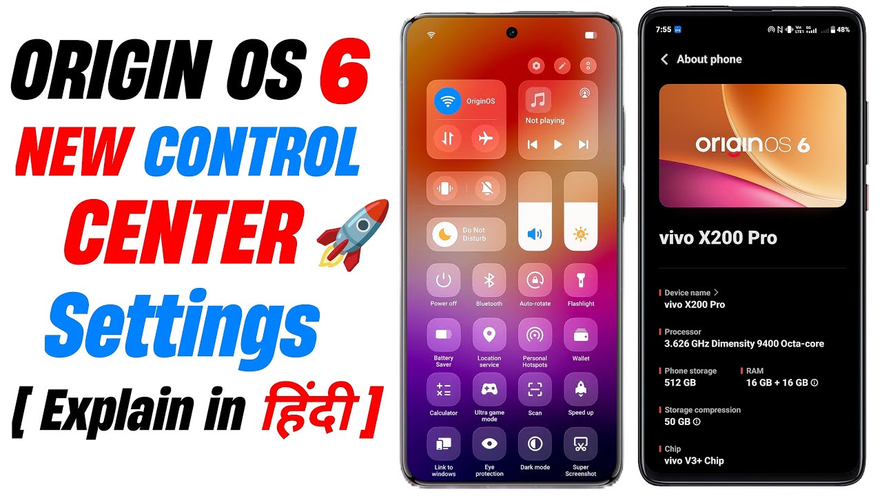 🔥 Origin OS 6 NEW Control Center Settings Explained! | Hidden Features ...