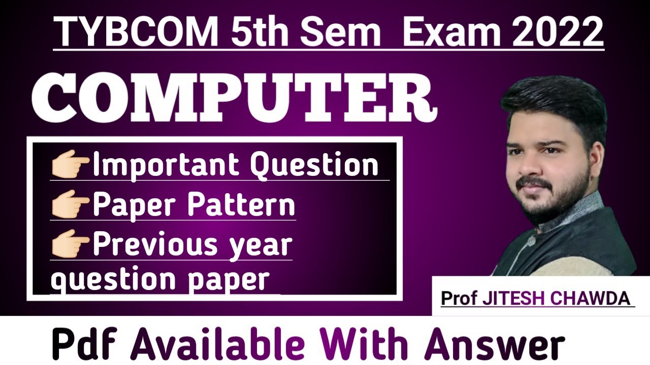 TYBCOM 5th Semister Exam 2022|Computer Important Question|Paper Pattern| - YouTube