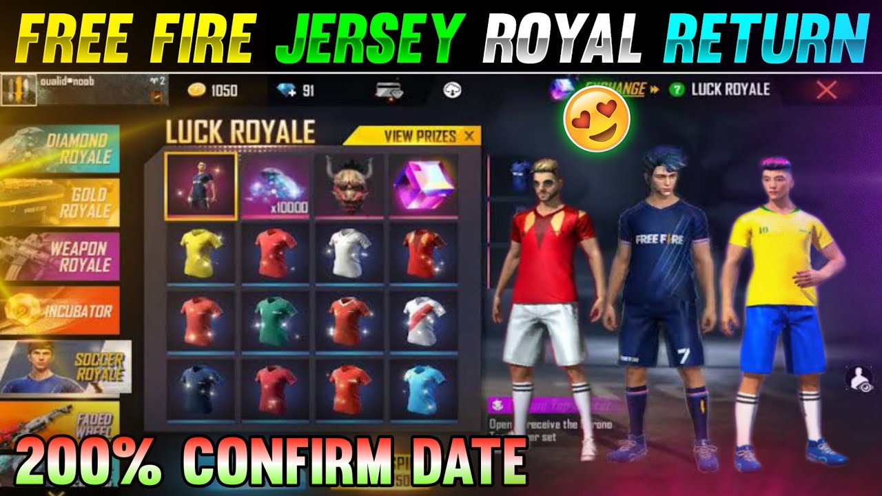 Free Fire Jersey Royal Return || Jersey Royal Return Kab Aayega | Free ...