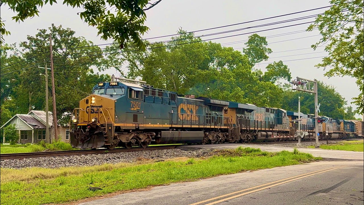 CSX M544-23 with CSXT CW44AH 7501 leading with an awesome NF K5LA on 07 ...