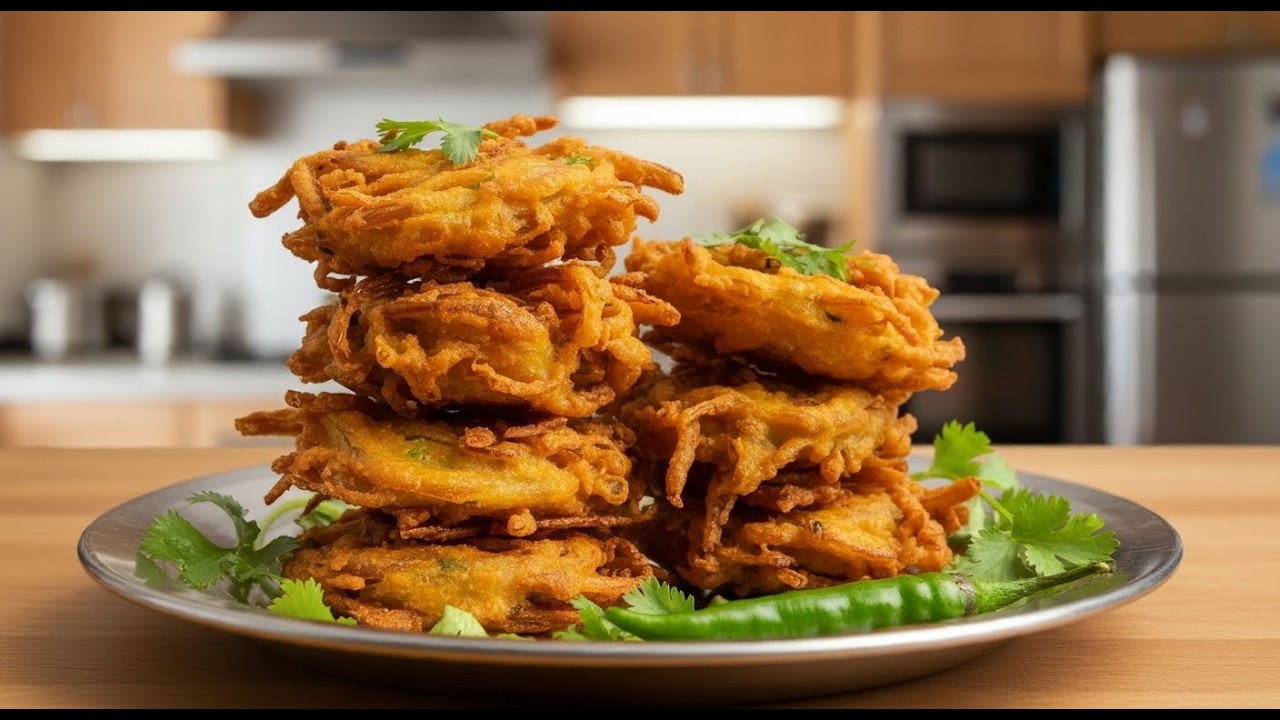 How to make Onion Pakoda | Pyaj aur Mirchi ke Pakode ki Recipe | Pyaj ...