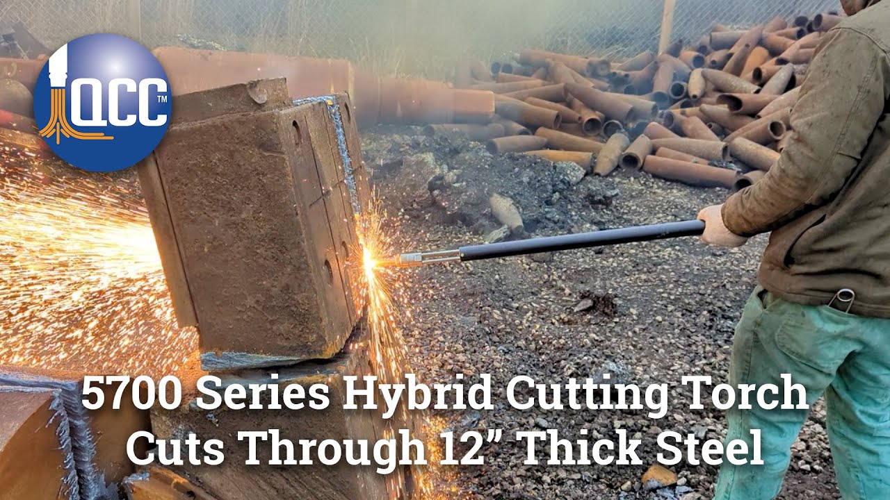 5700 Series Cutting Torch Cuts 12" Thick Steel - YouTube