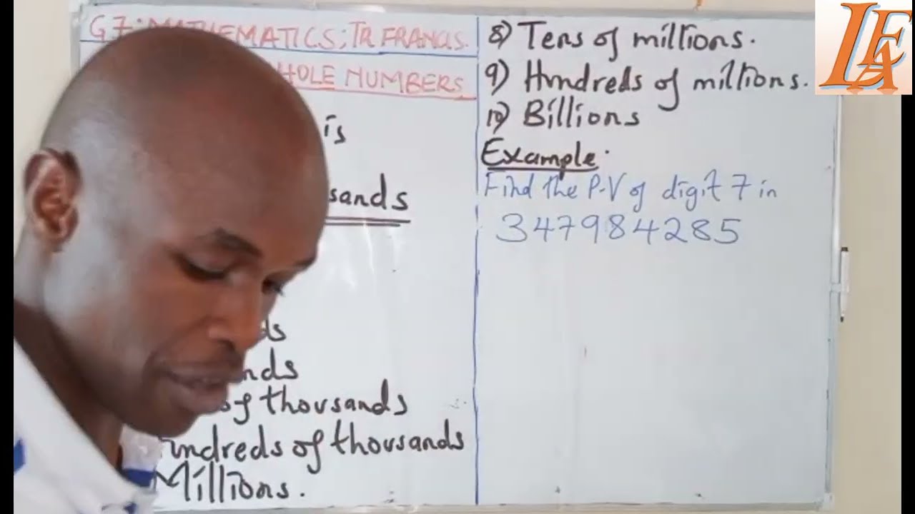 1.1 WHOLE NUMBERS - NUMBERS | GRADE 7 MATHEMATICS - YouTube