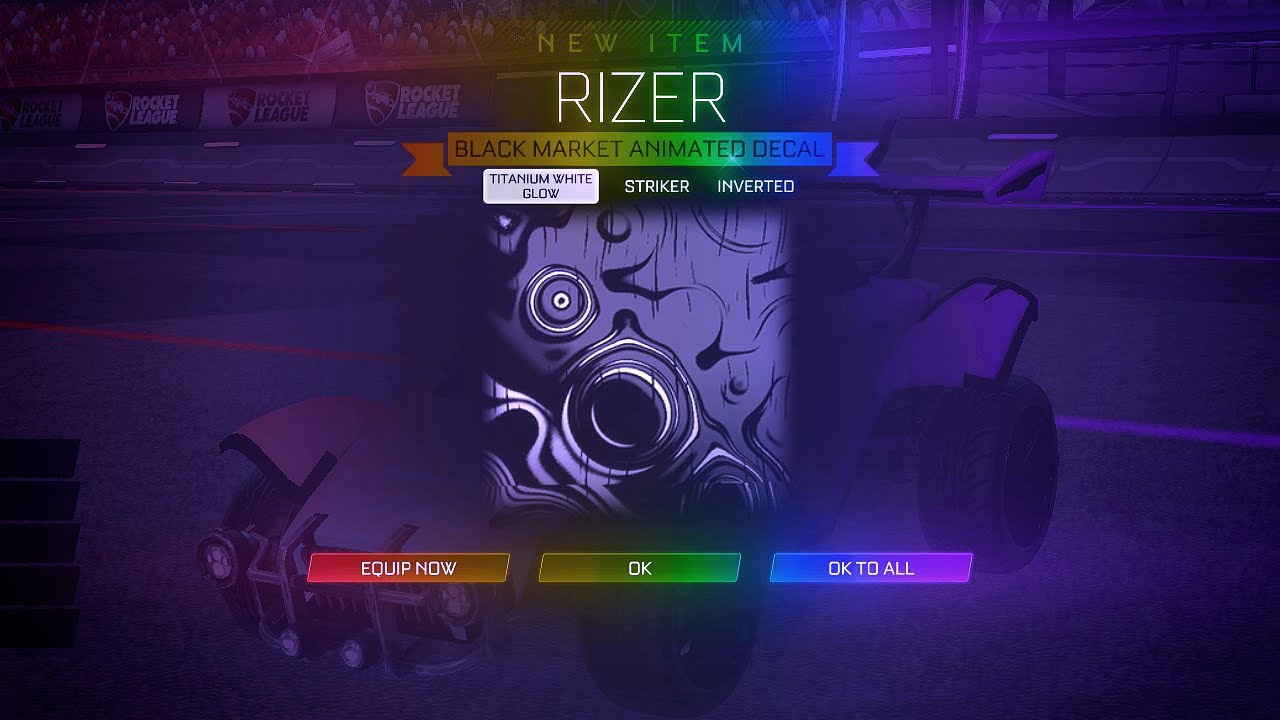 PLAYING ROCKET LEAGUE WITH THE TITANIUM WHITE RIZER DECAL! - YouTube