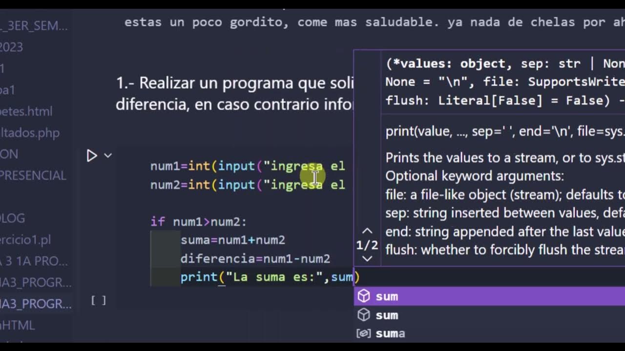 EJERCICIO 1 EN PYTHON CONDICIONALES - YouTube
