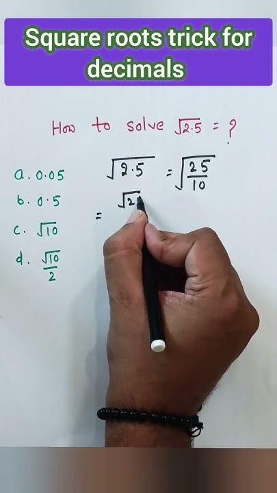 Square roots finding trick for decimal number #maths #ssccglmaths #mathstricks #sscchslcgl # ...