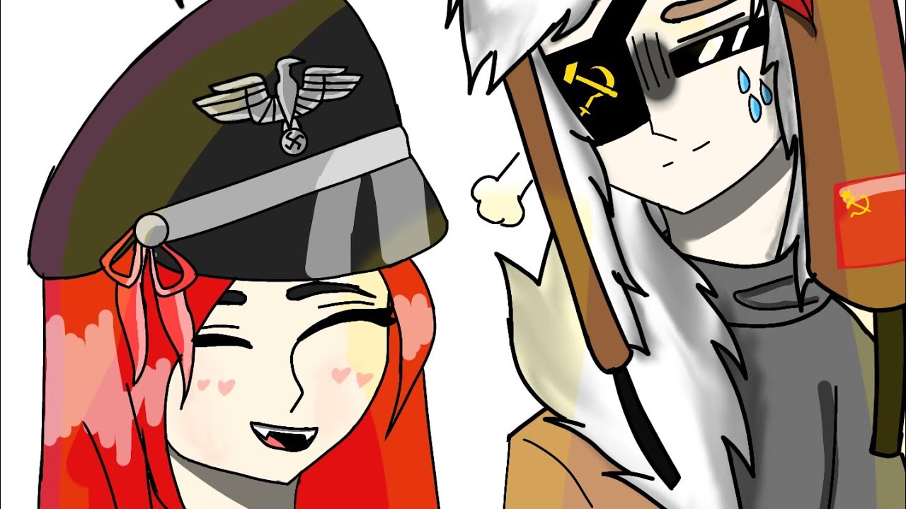 countryhumans Soviet union x third reich( speed paint ) - YouTube