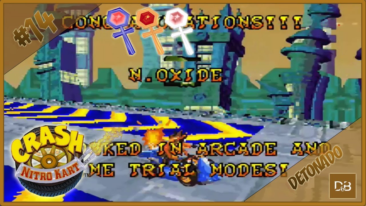 CRASH NITRO KART (GBA) #14 - Desbloqueando Nitrus Oxide | Detonado ...