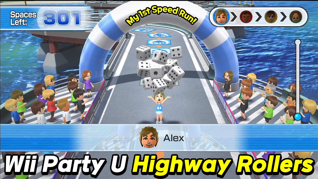 Wii Party U Highway Rollers Gameplay Alex vs Eduardo vs Giulia vs Andre ...