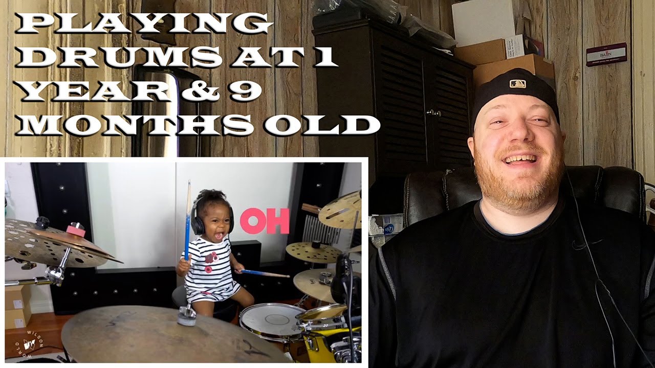 Shia Wilson - 1 Yr & 9 Mths Old Playing The Drums To "Pretty World" by ...