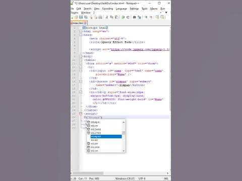 CARA MEMBUAT NOTIFIKASI FORM INPUT KOSONG DENGAN FADE OUT JQUERY #jquery #javascript #short # ...