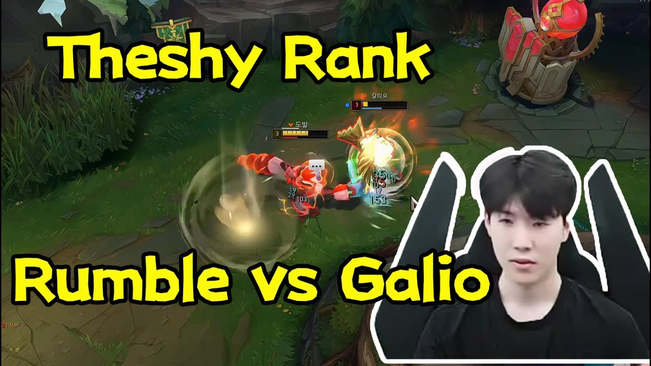 Theshy Rank solo,Master Rumble vs Galio.Galio is so OP！！！ - YouTube