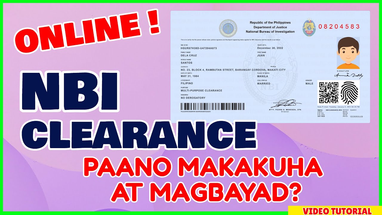 NBI Online Application Paano Kumuha at Magbayad ng NBI Clearance Online - YouTube
